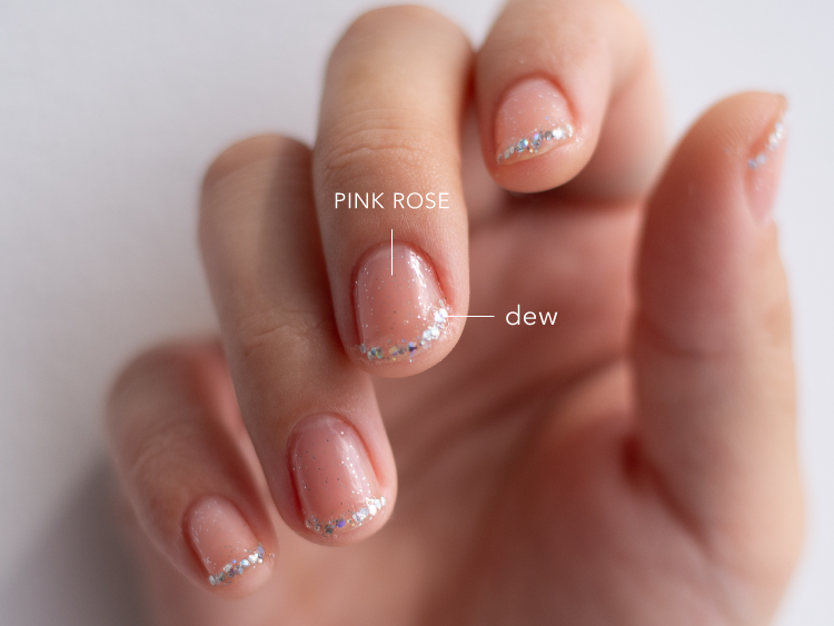 PINK ROSE × dew nail recipe | rihka